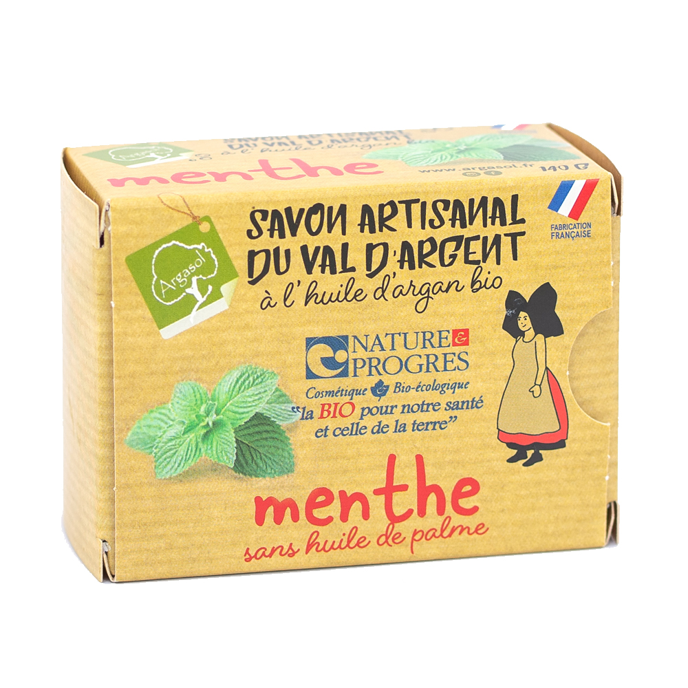 Savon BIO à la Menthe| Argasol - Savonnerie artisanale Française BIO